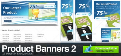 25 Beautiful Premium Banner Ads - List of the top 25 Banner Ad PSDs.